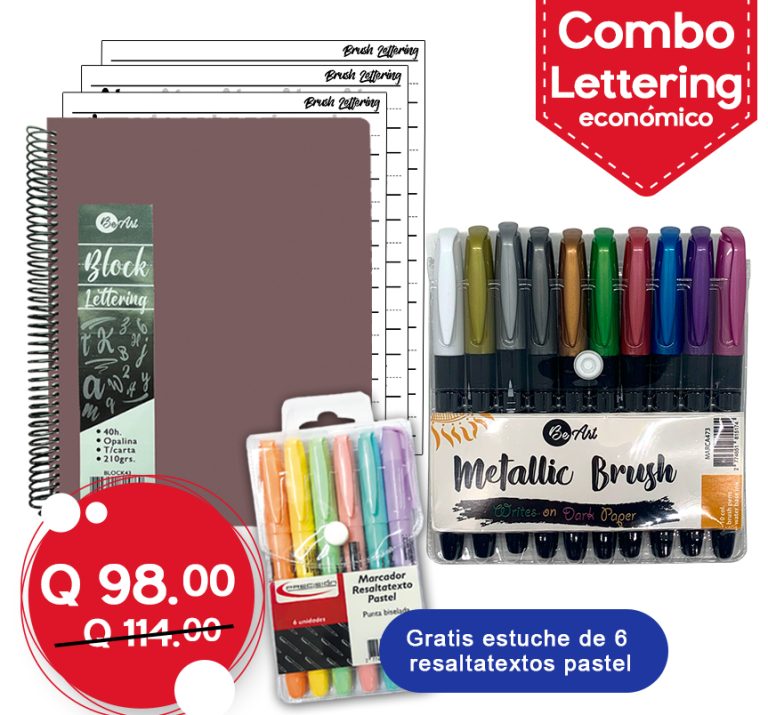 Combo Lettering Econ?mico
